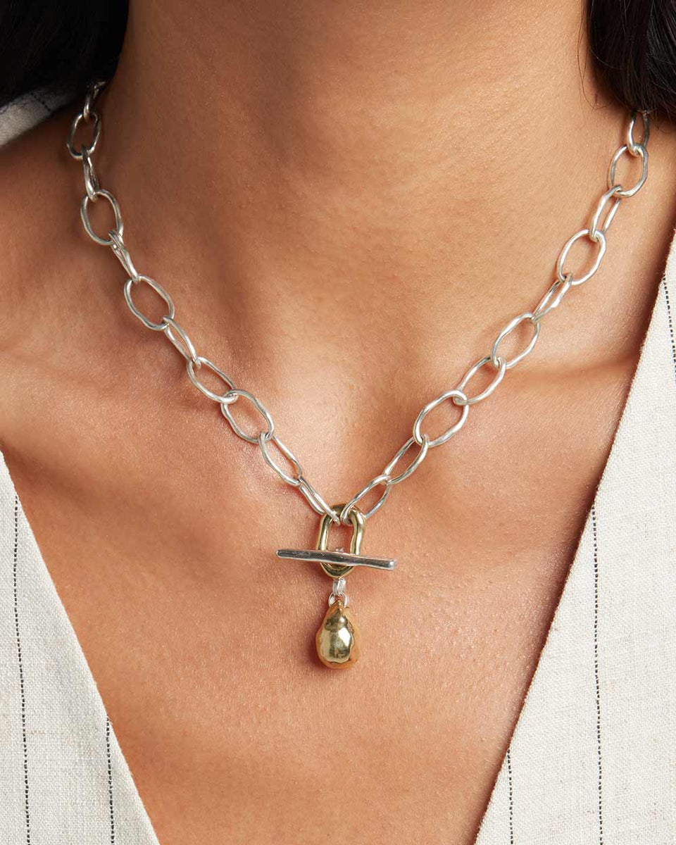 Sterling Silver Molten Chain Necklace | Maya Magal London