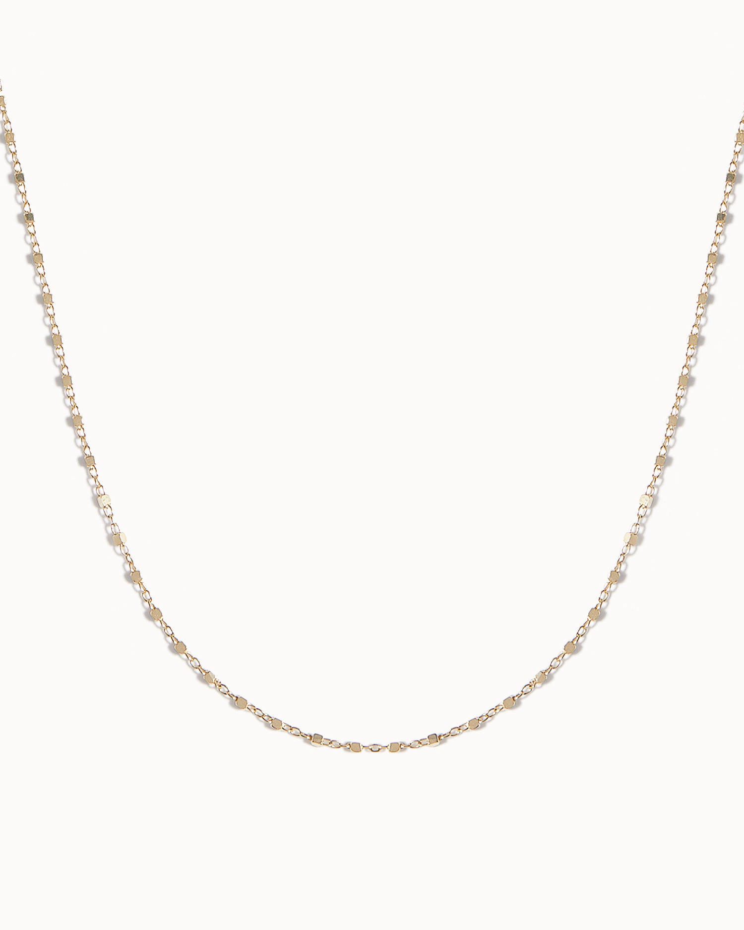 Solid Gold Trace Cube Chain Necklace | 9ct Gold Chain | Maya Magal