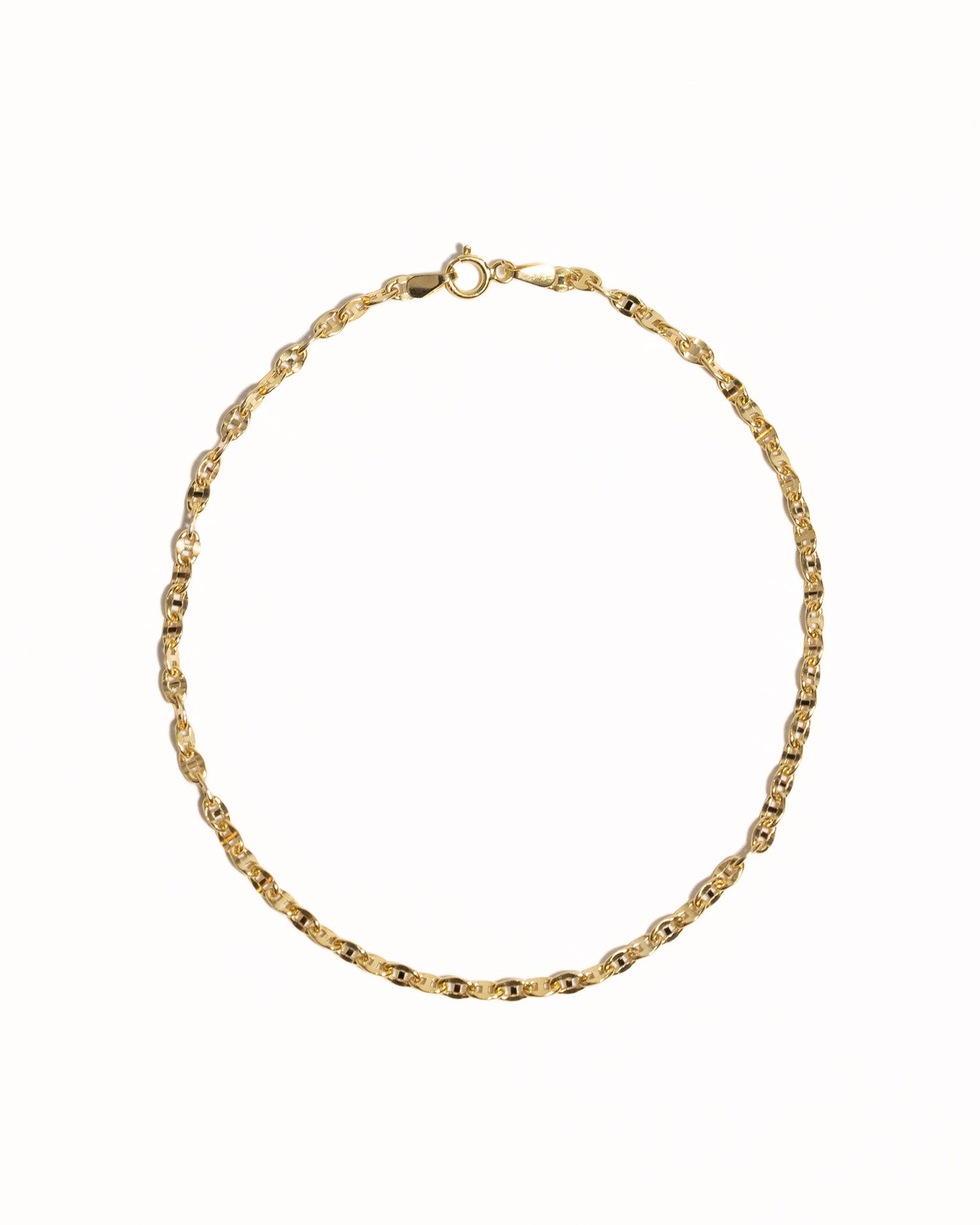 Solid Gold Anchor Chain Anklet | King's Cross