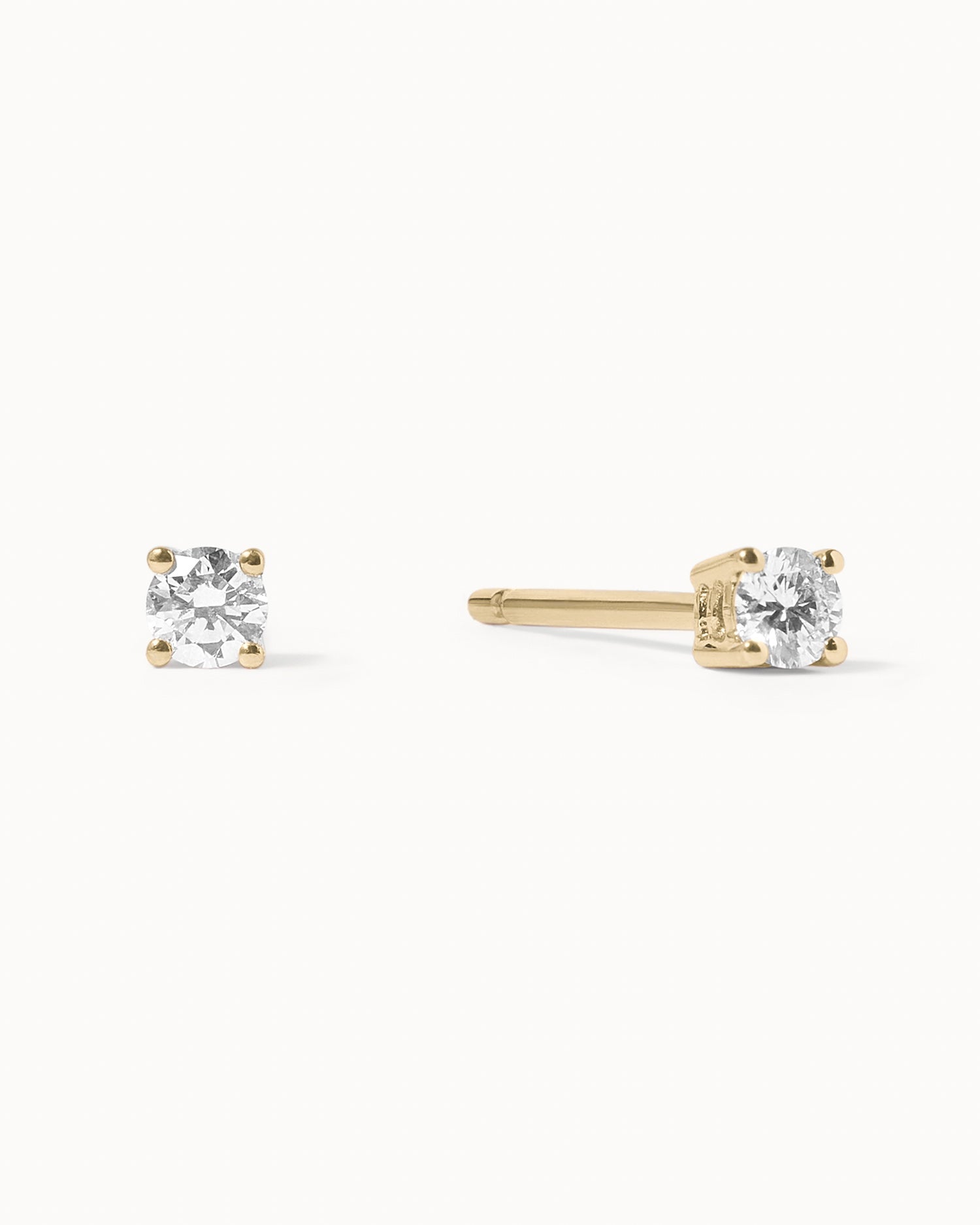 Astar Lab Grown Diamond Stud Earrings in Solid Gold | Maya Magal