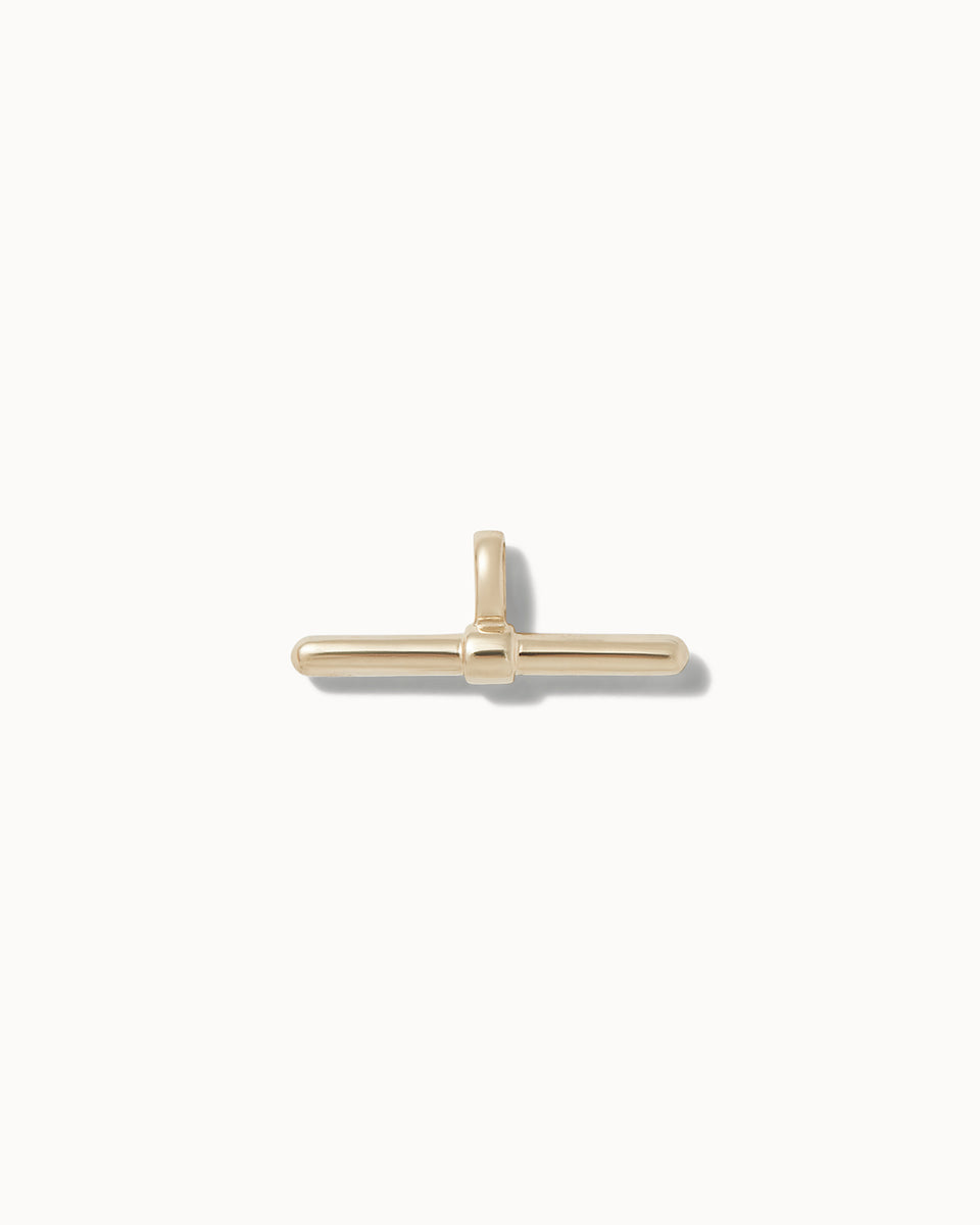 Solid Gold T-Bar Charm | Christmas Jewellery Gifts – Maya Magal London