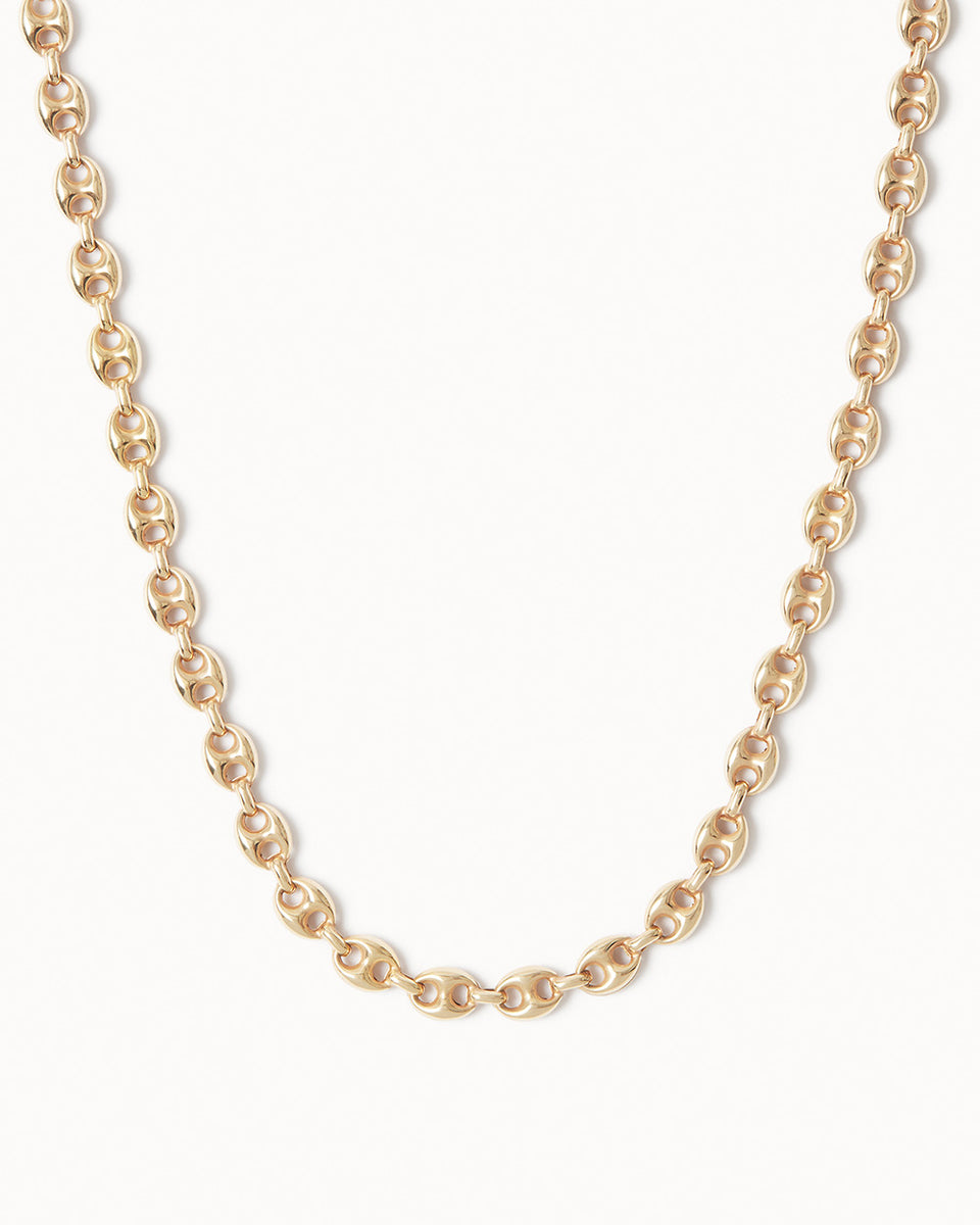 Solid Gold Anchor Chain Necklace | Maya Magal London